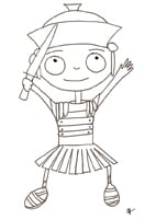 Soldato romano da colorare - Cose Per Crescere