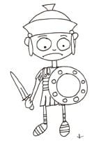 Soldato romano da colorare - Cose Per Crescere