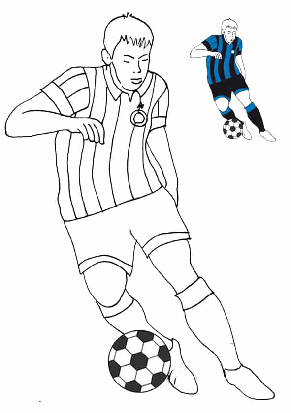 Calciatore dell'Inter da colorare | Cose per crescere