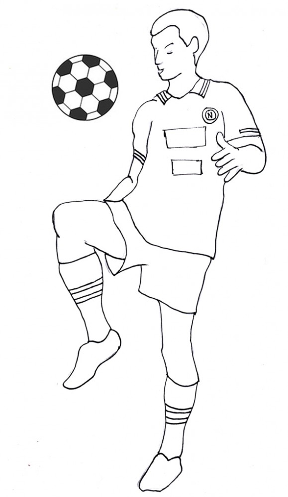 Calciatore del Napoli da colorare | Cose per crescere