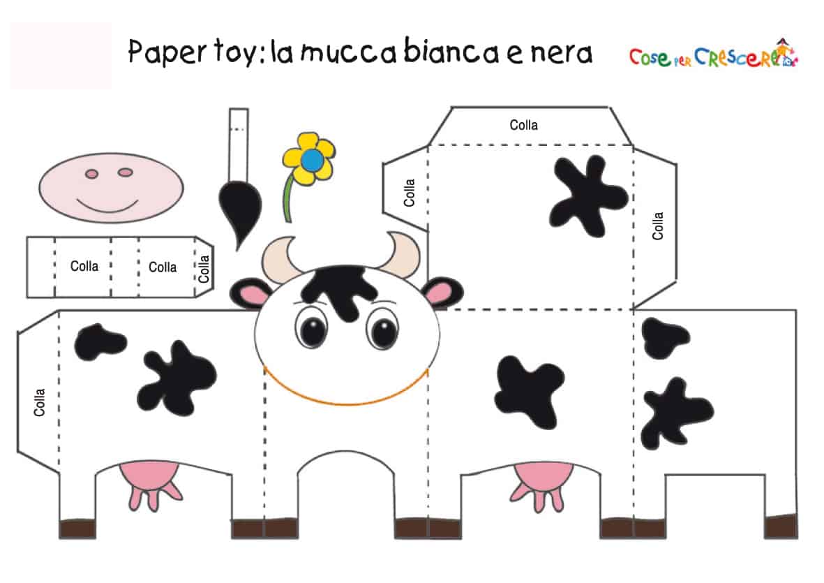 Paper toy mucca | Cose per crescere