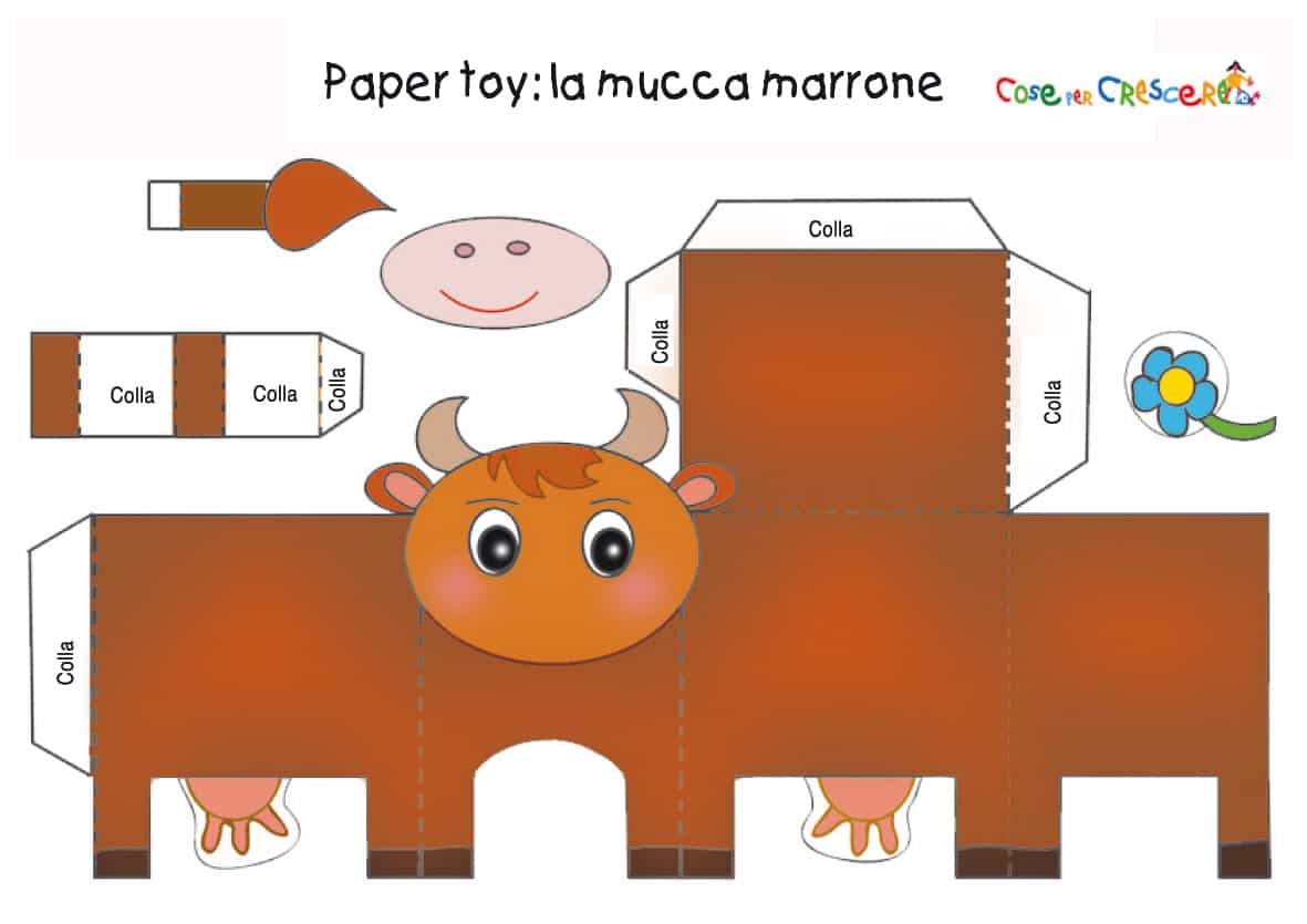 Paper toy mucca | Cose per crescere