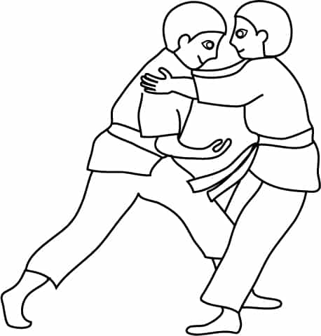 Disegni di judo da colorare | Cose per crescere
