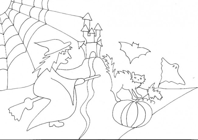 Disegni di streghe da colorare | Cose per crescere