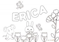 Nome Erica da colorare