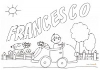 Nome Francesco da colorare