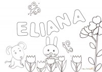 Nome Eliana da colorare