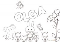 Nome Olga da colorare