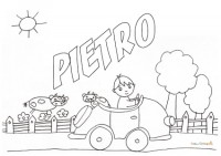 Nome Pietro da colorare