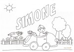 Disegni di nome Simone da colorare