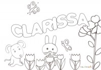 Nome Clarissa da colorare