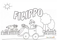 Nome Filippo da colorare