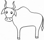 Disegno di zebù da colorare | Cose per crescere