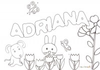 Nome Adriana da colorare