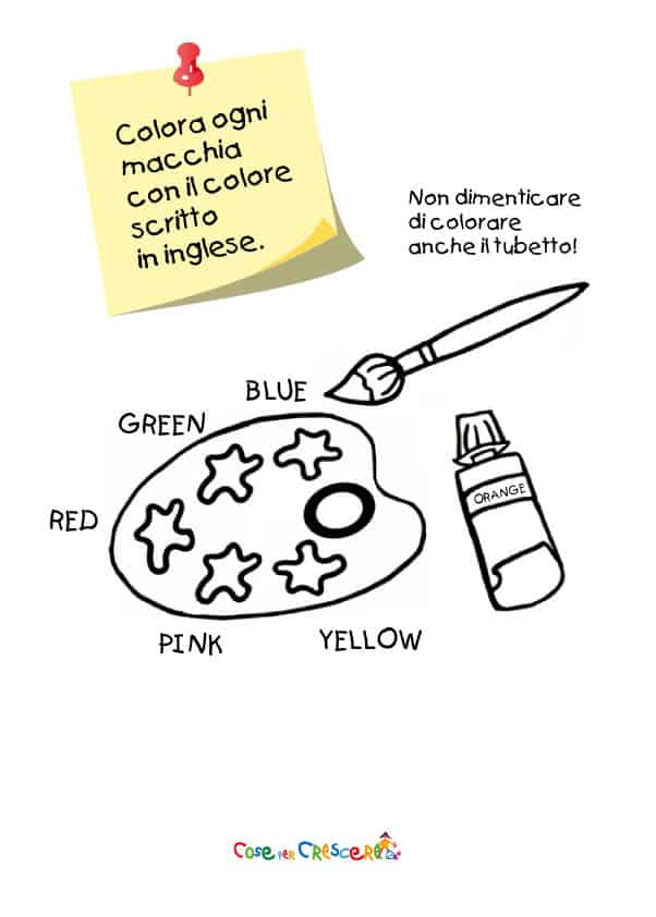 i colori in inglese per bambini