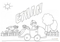 Nome Ethan da colorare