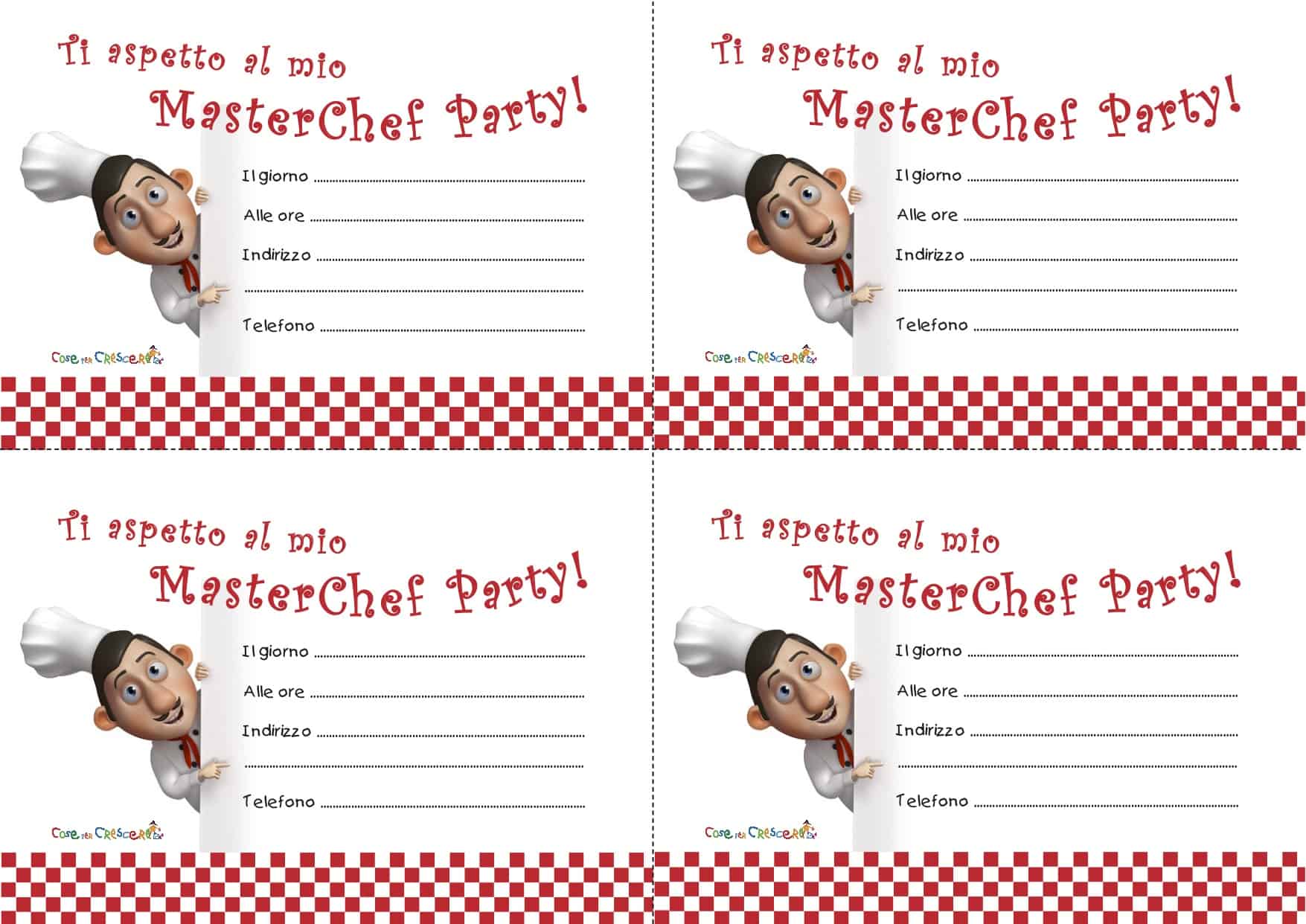 Invito al compleanno da MasterChef | Cose per crescere