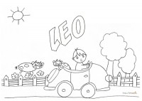 Nome Leo da colorare