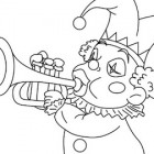 Clown suonatore da colorare