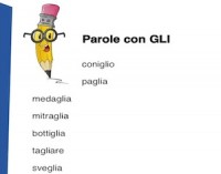 Parole con GLI da stampare e regola - Elenco da stampare gratis