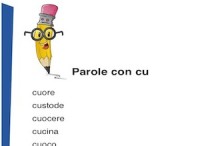Parole con CU: elenco per la scuola primaria e dettato da stampare