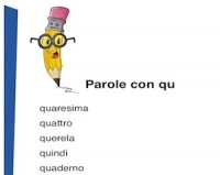Parole con QU: elenco di parole, la regola e un dettato da stampare