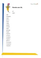 Parole con GL: elenco, regole e esercizi per scuola primaria