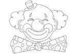 Faccia da clown da colorare