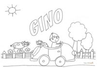 Disegno del nome Gino da stampare gratis e colorare - per bambini
