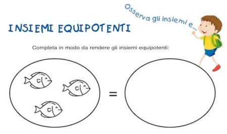 Insiemi equipotenti: esercizio per la scuola primaria - scheda da stampare