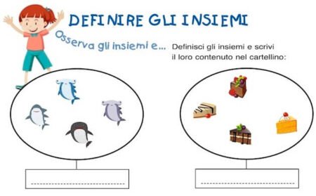 Definire gli insiemi: esercizio da stampare per la scuola primaria