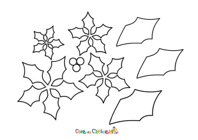 Sagoma cartamodello stella di Natale da stampare gratis