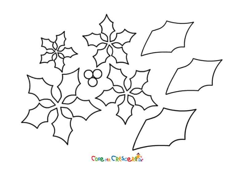 Sagoma cartamodello stella di Natale da stampare gratis