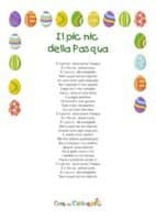 Il pic nic della Pasqua: canzone per bambini con testo da stampare