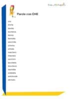 Parole con CHE: elenco di parole per la scuola primaria