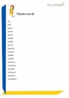 Parole con la q, elenco da stampare gratuitamente scuola primaria