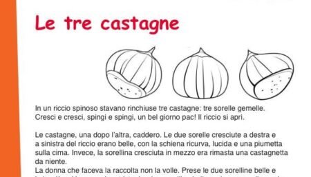 Le tre castagne: storia sull'autunno per bambini da stampare