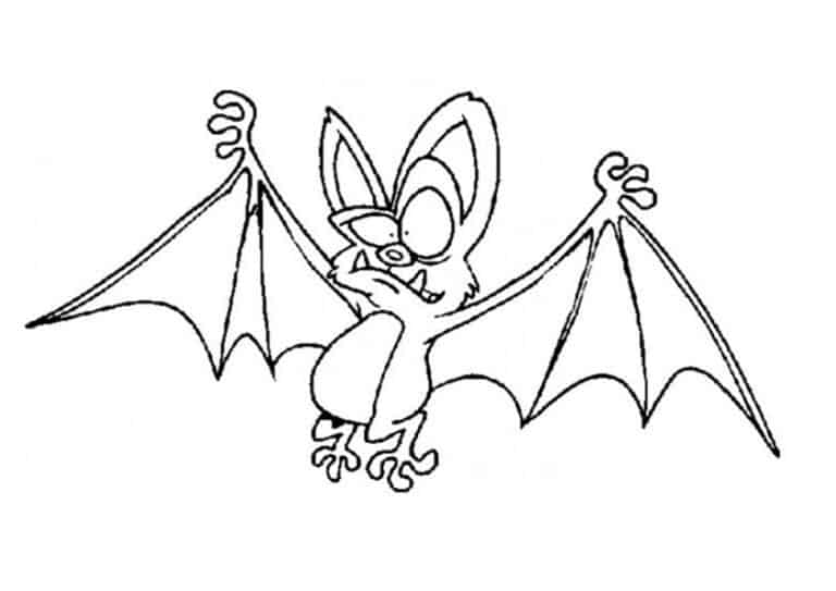Pipistrello disegno Halloween per bambini da stampare e colorare
