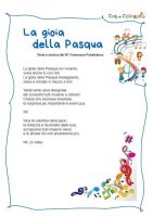 La gioia della Pasqua: canzone per bambini con testo da stampare