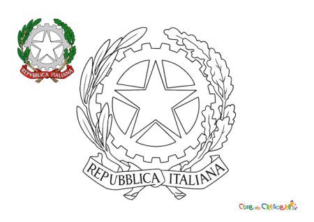 Emblema della Repubblica italiana da colorare – 2 giugno