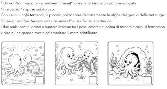 Riordinare la storia del polpo Leo: sequenza temporale
